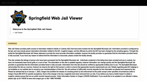 sp-inmateinformation.springfield-or.gov - Home Page - Web Jail Viewer - Sp Inmateinformation ...