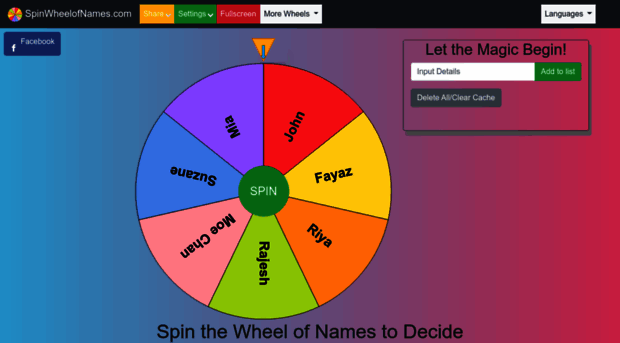spinwheelofnames.com - Spin the Wheel of Names to Dec... - Spin Wheel ...