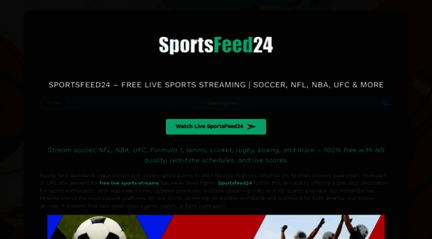 sportsfeed24.lol - SportsFeed24 – Watch Free Live... - Sports Feed24