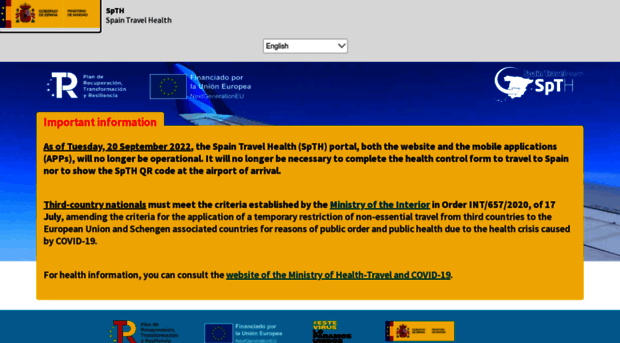 spth.gob.es - Spain Travel Health - Spth