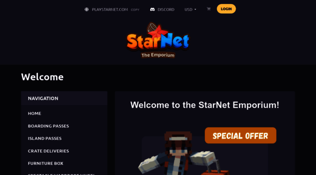 starnet.tebex.io - StarNet Emporium | Welcome - Star Net Tebex