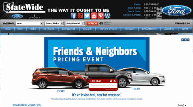 statewidefordlminc.dealerconnection.com - Ford Dealer Near Delphos | OH ...