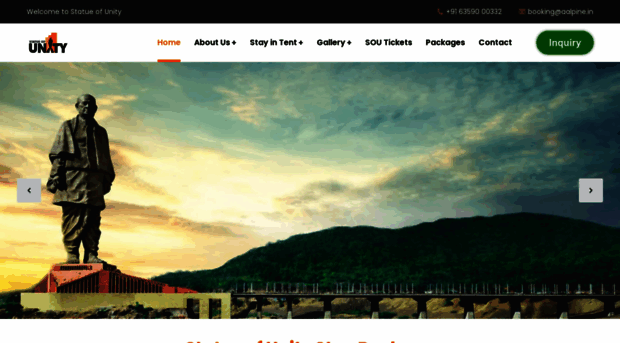 statueofunity.org.in - Statue of Unity Stay Package, ... - Statue Of Unity