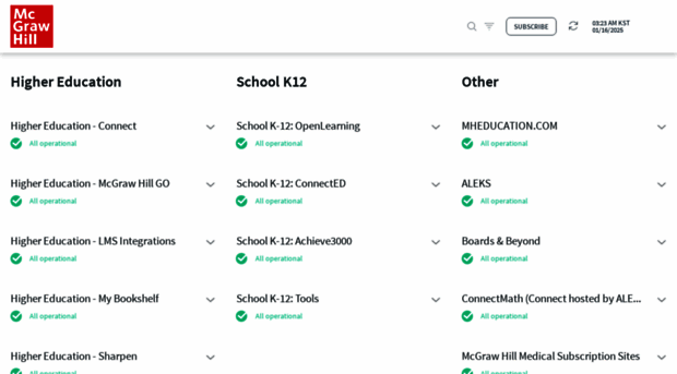 status.mheducation.com - Loading... - Status Mheducation