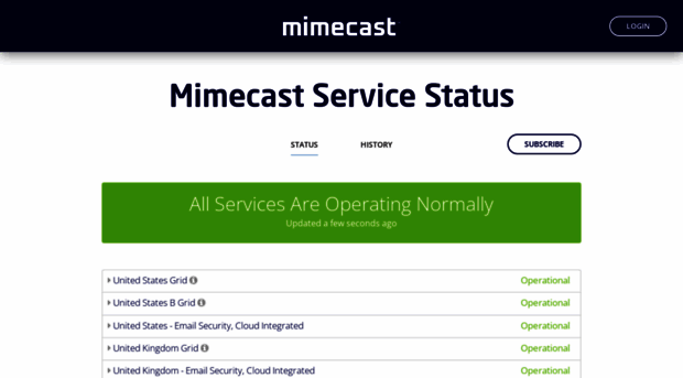 status.mimecast.com - Mimecast Status - Status Mimecast