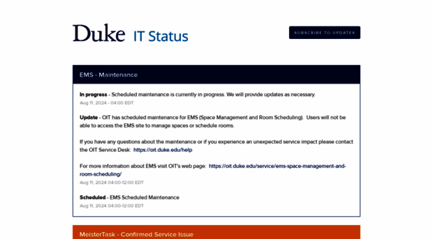 status.oit.duke.edu - Duke IT Status - Status Oit Duke