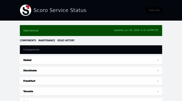 status.scoro.com - Scoro Service Status - Status Scoro