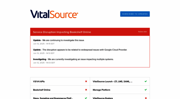 status.vitalsource.com - VitalSource Status - Status Vital Source