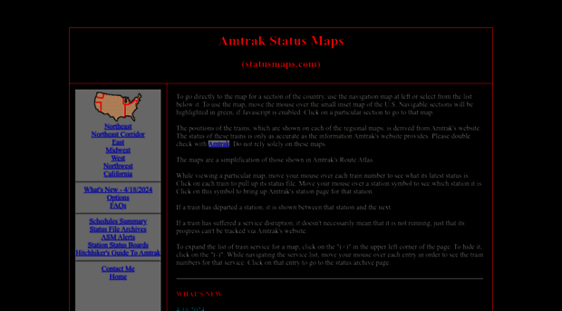 statusmaps.com - Amtrak Status Maps - Status Maps