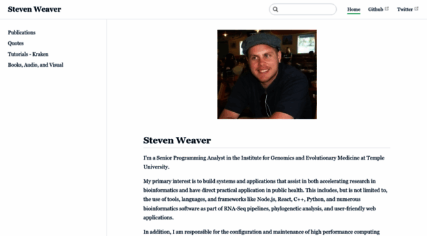 stevenweaver.github.io - Steven Weaver - Steven Weaver Github
