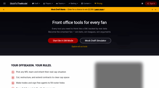sticktothemodel.com - StickToTheModel | Free NFL Ana... - Stick To The ...