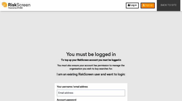 store.riskscreen.com - Login » RiskScreen - Store Risk Screen