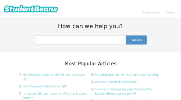 studentbeans.helpscoutdocs.com - Student Beans FAQs - Student Beans ...