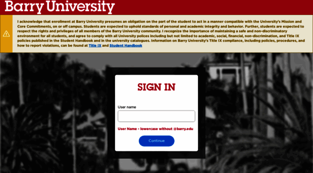 studentportal.barry.edu - Sign In - Barry University Stu... - Student ...