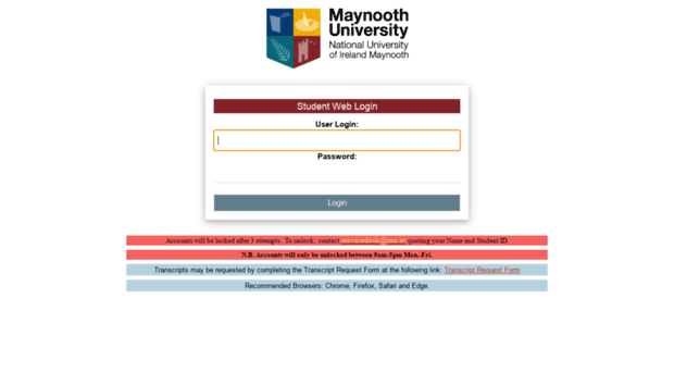 studentwebauth.maynoothuniversity.ie - Self Help iEnabler ...