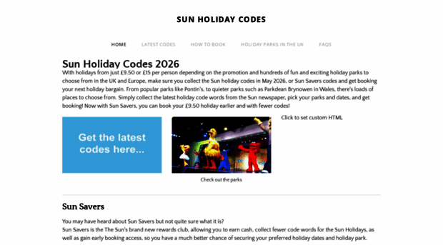 sunholidaycodes.co.uk - Sun Holiday Codes - Sun Holida... - Sun Holiday ...