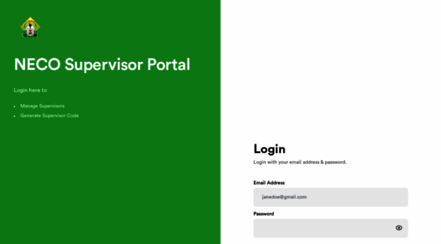 supervisor.neco.gov.ng - NECO Supervisors App - Supervisor NECO