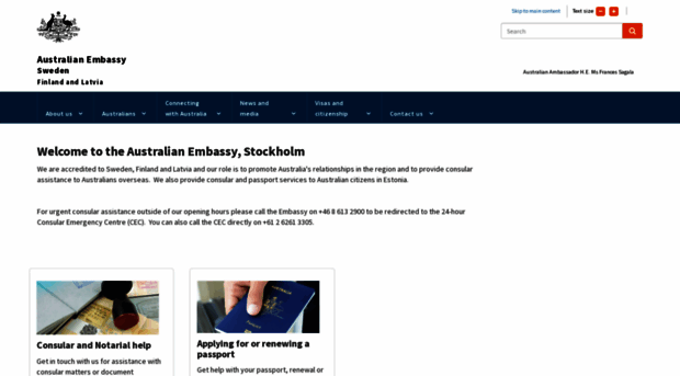 sweden.embassy.gov.au - Home - Sweden Embassy Gov