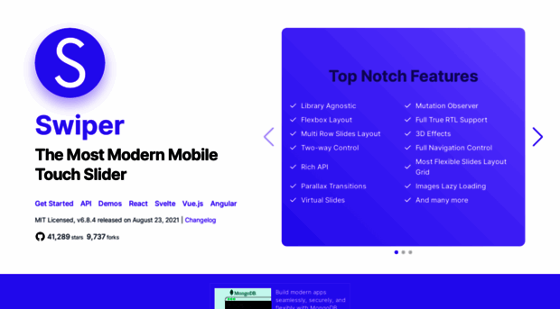 swiper6.vercel.app - Swiper - The Most Modern Mobil... - Swiper 6 Vercel