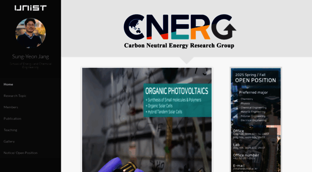 syjang.unist.ac.kr - Carbon Neutral Energy Research... - Syjang UNIST Ac