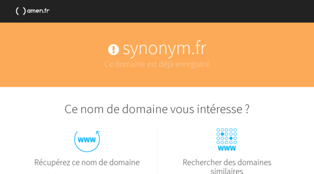 synonym.fr - synonym.fr - synonym Resources... - Synonym
