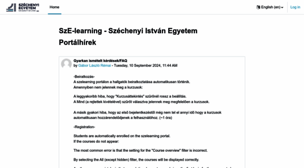 szelearning.sze.hu - Home | SzE-learning - SzE Learning