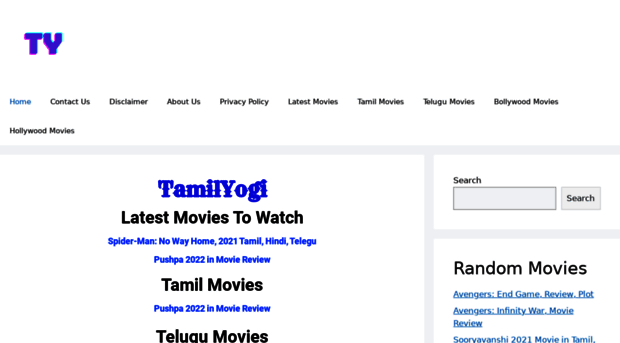 tamilyogi.wiki - TamilYogi - Latest Tamil Movie... - Tamil Yogi