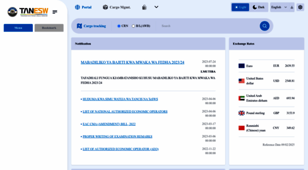 tanesw.tra.go.tz - Portal Management - Tanesw Tra