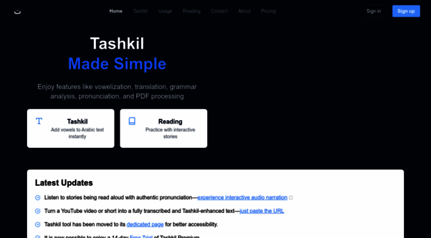 tashkil.net - Tashkil: AI-Enhanced Arabic To... - Tashkil