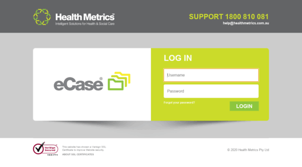 tc.healthmetrics.com.au - eCase 5.0 - Tc Healthmetrics
