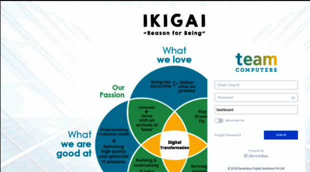teamc.darwinbox.in - Teams : Login - Teamc Darwinbox
