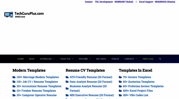 techguruplus.com - Download Templates Resumes, CV... - Techguruplus