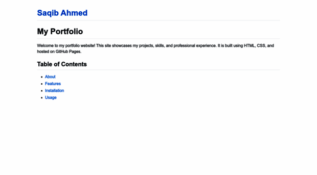 Thesaqibahmed Github Io My Portfolio Saqib Ahmed The Saqib Ahmed