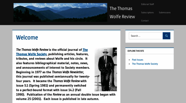 thomaswolfereview.org - The Thomas Wolfe Review - Thomas Wolfe Review
