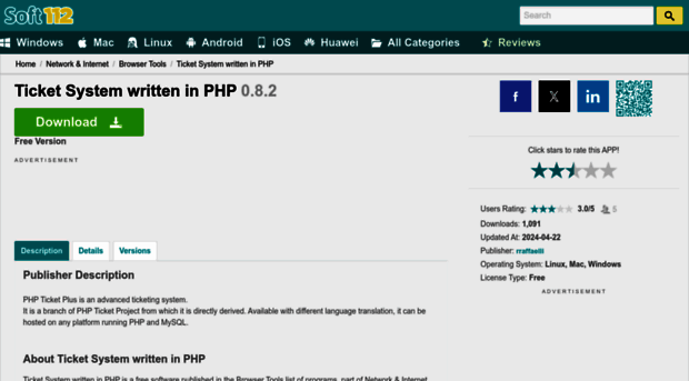 ticket-system-written-in-php.soft112.com - Ticket System written in PHP ...