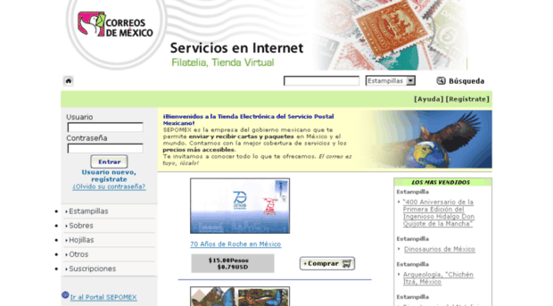 tienda.sepomex.gob.mx - Servicio Postal Mexicano. Tien... - Tienda Sepomex