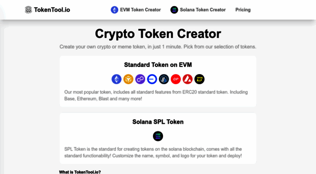 tokentool.io - CreateMyToken - Token Tool