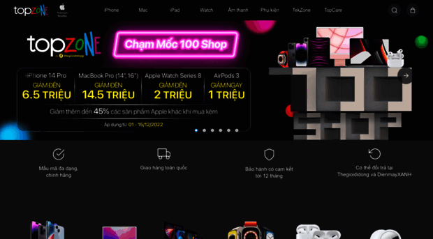 topzone.vn - TopZone - Cửa hàng Apple chính... - Top Zone