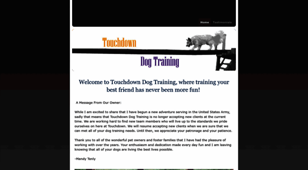 touchdowndogtraining.com - Home - Touchdowndogtraining