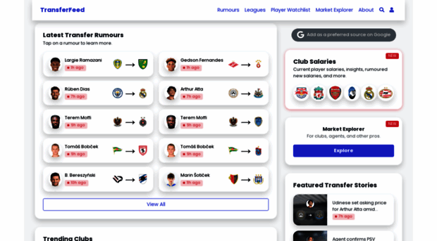 transferfeed.com - Football Transfer Rumours LIVE... - Transfer Feed