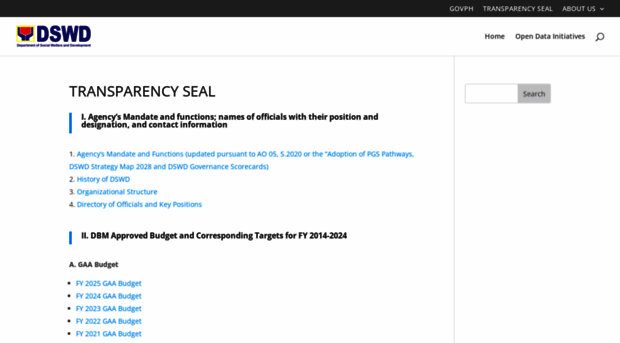 transparency.dswd.gov.ph - DSWD - Transparency Seal | DSW ...
