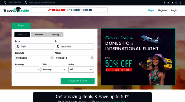 travelodaddy.com - Book Cheap Flight Tickets, Air... - Travelodaddy