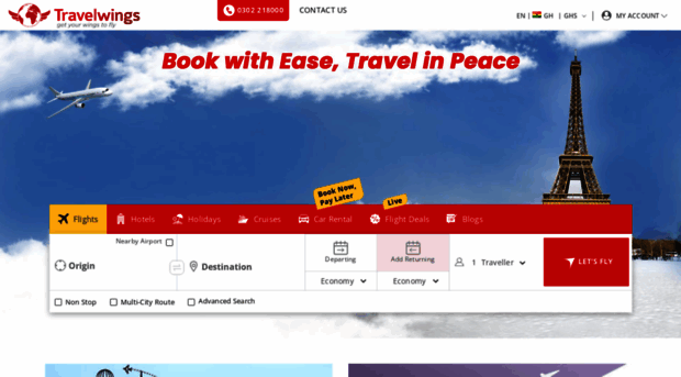 travelwings.com.gh - Book Flights, Hotels, Holiday ... - Travel Wings