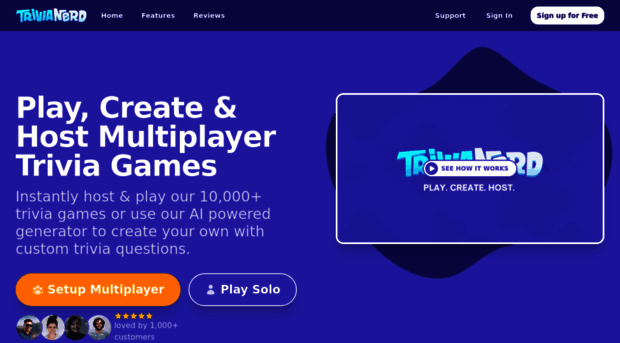 trivianerd.com - Play, Host & Create Live Multi... - Trivia Nerd