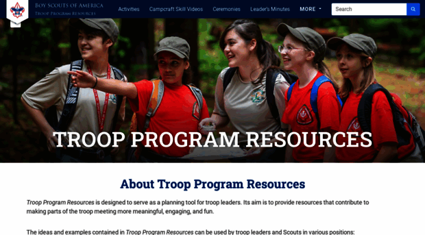 troopresources.scouting.org - Home - Troop Program Resources - Troop Resources Scouting