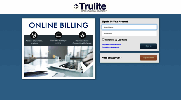 trulite.billtrust.com - Trulite Invoice Gateway - Trulite Billtrust