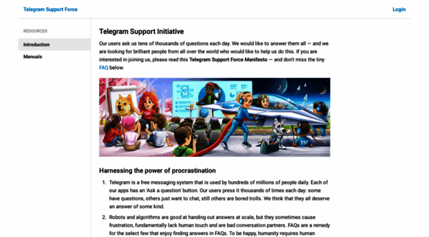 tsf.telegram.org - Telegram Support Force - Tsf Telegram