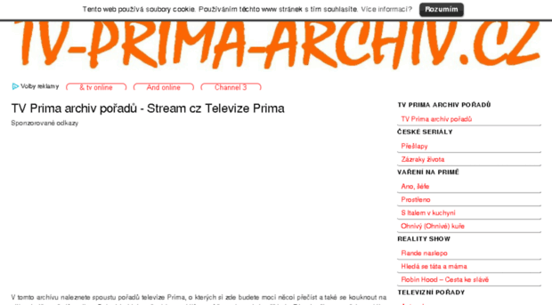 tv-prima-archiv.cz - TV Prima archiv pořadů - Strea... - TV Prima Archiv
