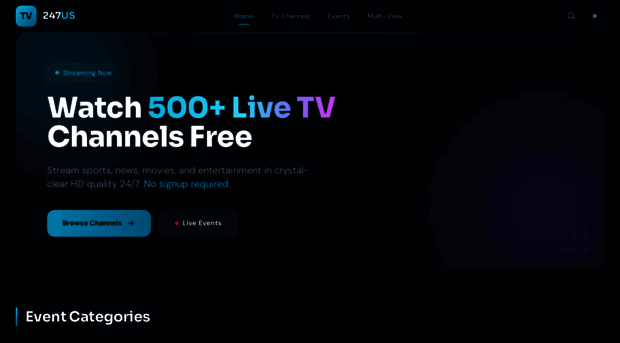 tv247.us - TV247US - Watch 500+ Live TV C... - TV 247