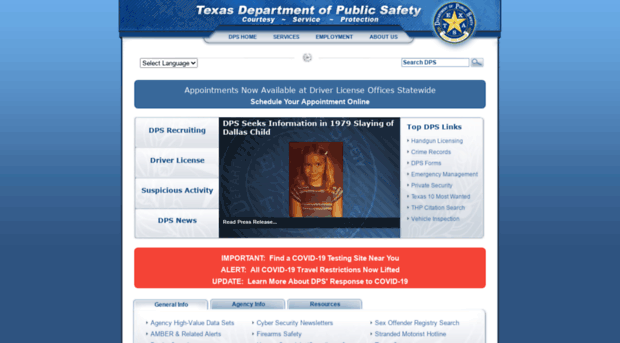 txdps.state.tx.us - TxDPS - Texas Department of Pu... - TxDPS State